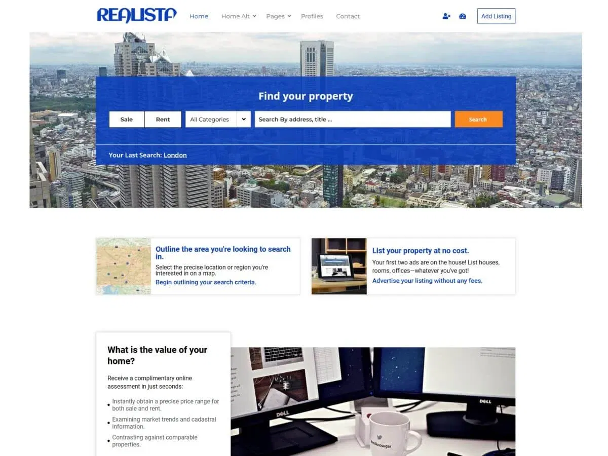 Real Estate Realista - WordPress Theme for Real Estate Agency